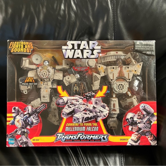 Star Wars | Toys | Star Wars Transformers Millennium Falcon Han Solo ...